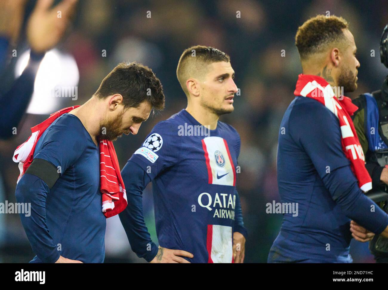 Lionel Messi, PSG 30 with Alphonso DAVIES, FCB 19 jersey, NEYMAR Jr ...