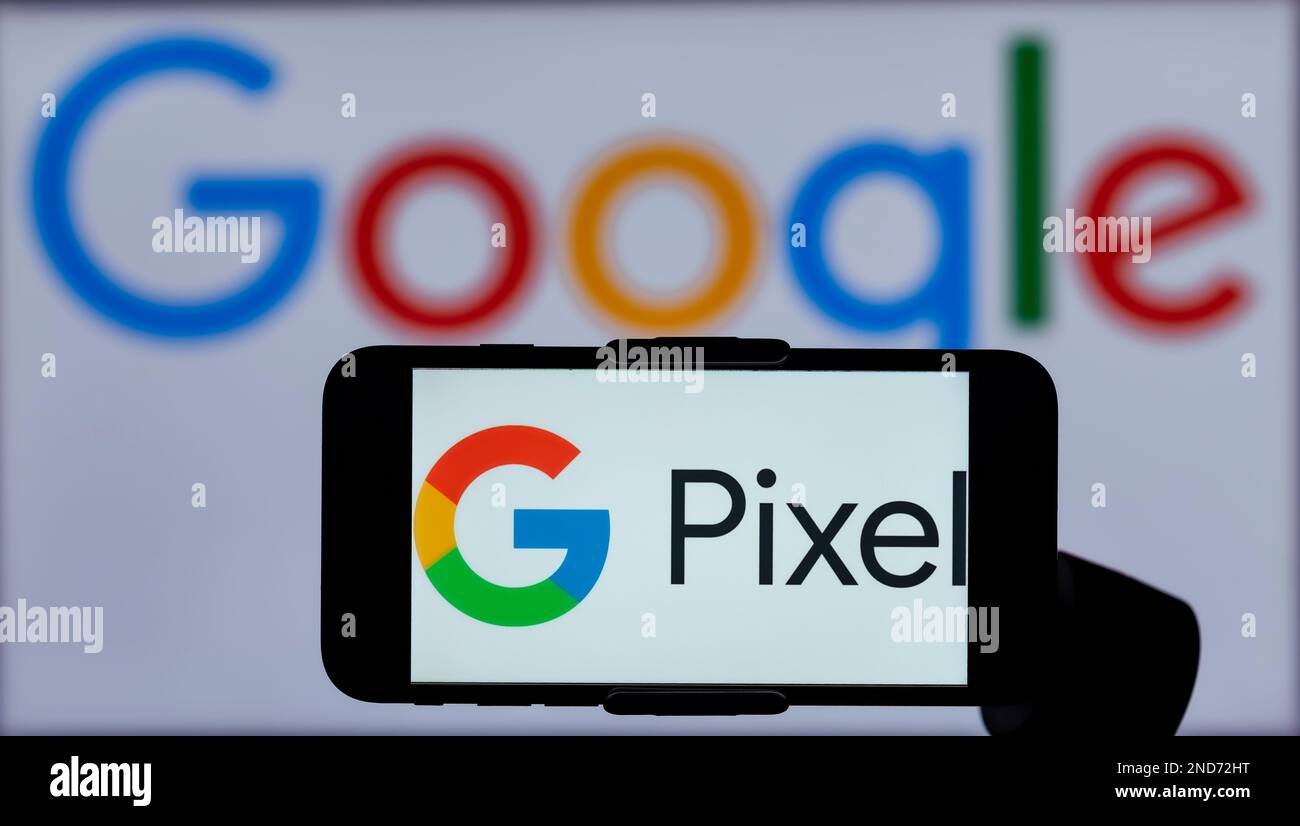 In this photo illustration, the logo of Google Pixel is seen displayed ...