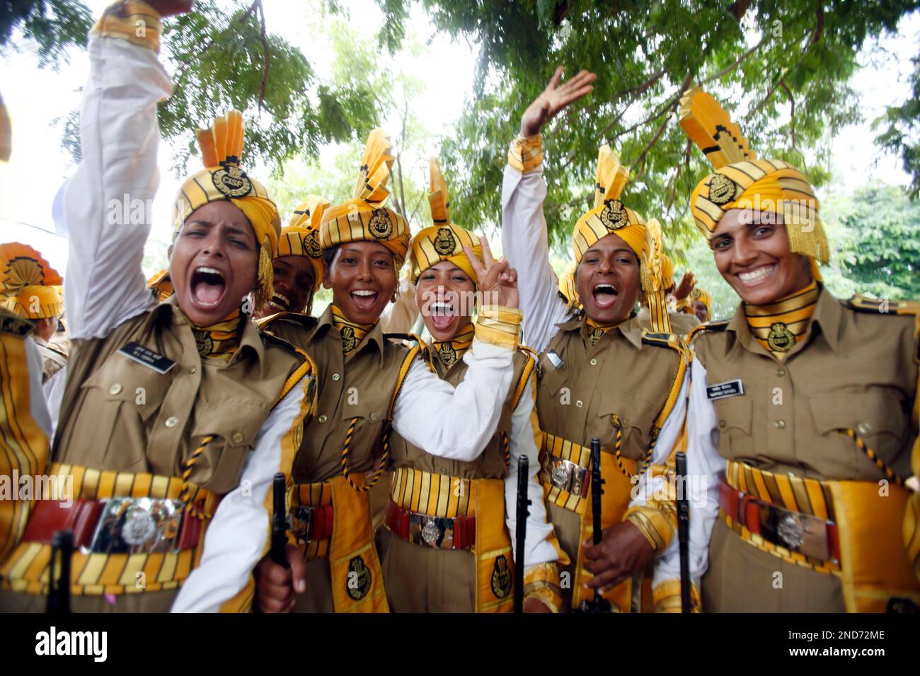 Newly passed out women officers of India's Central Industrial Security ...