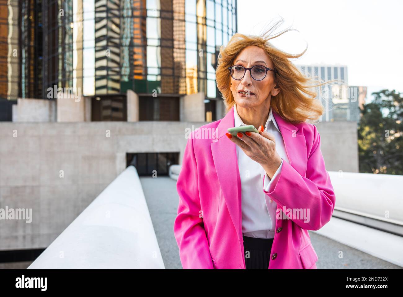Transgender business woman lifestyle moments in downtown, Los angeles ...