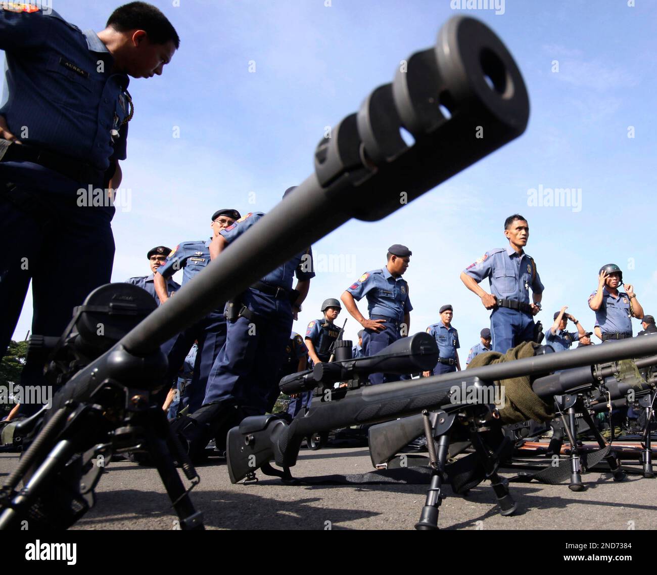 SWAT members of the Philippine National Police capital command arrange ...