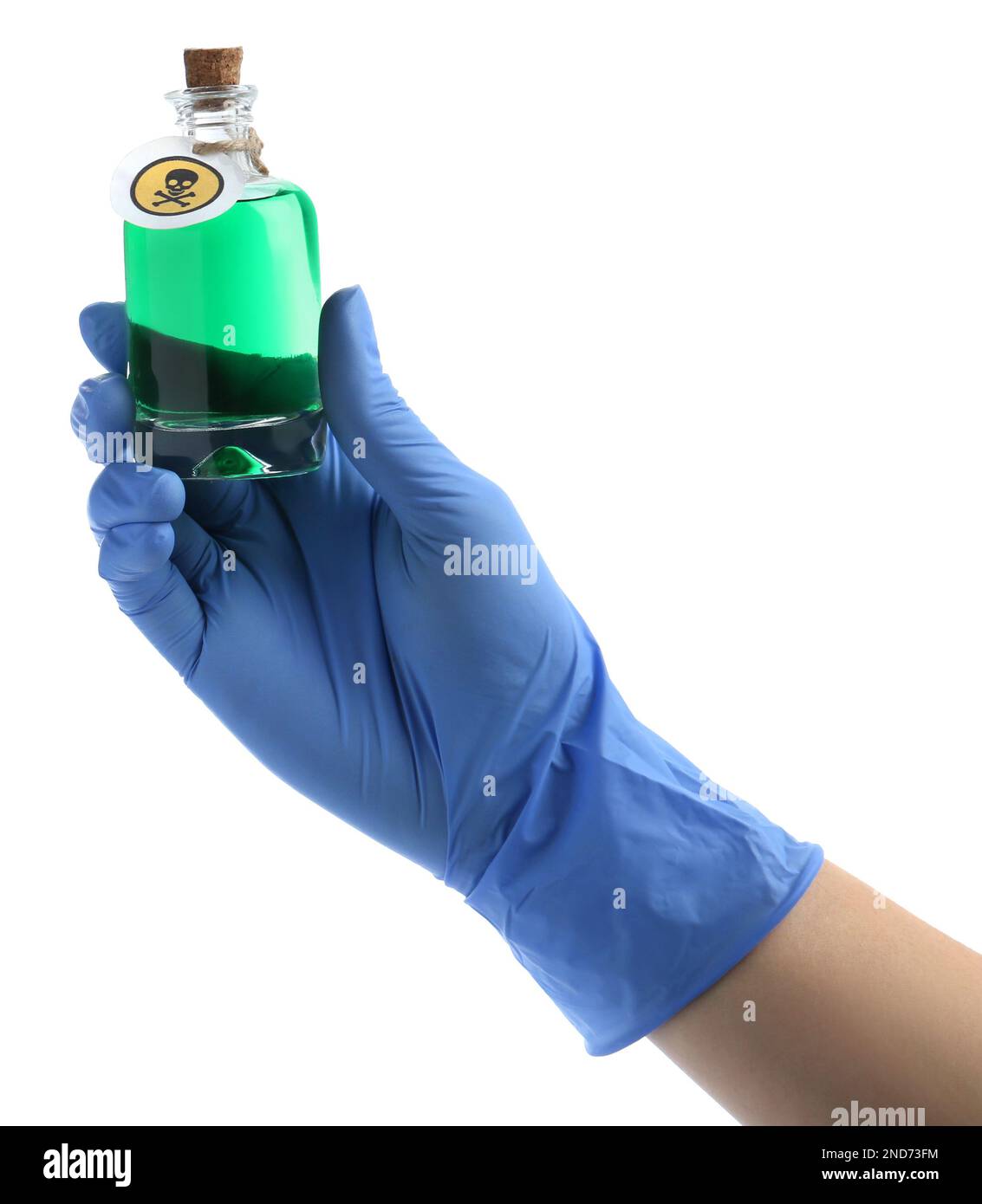 Hand holding bottle warning poison hi-res stock photography and images ...