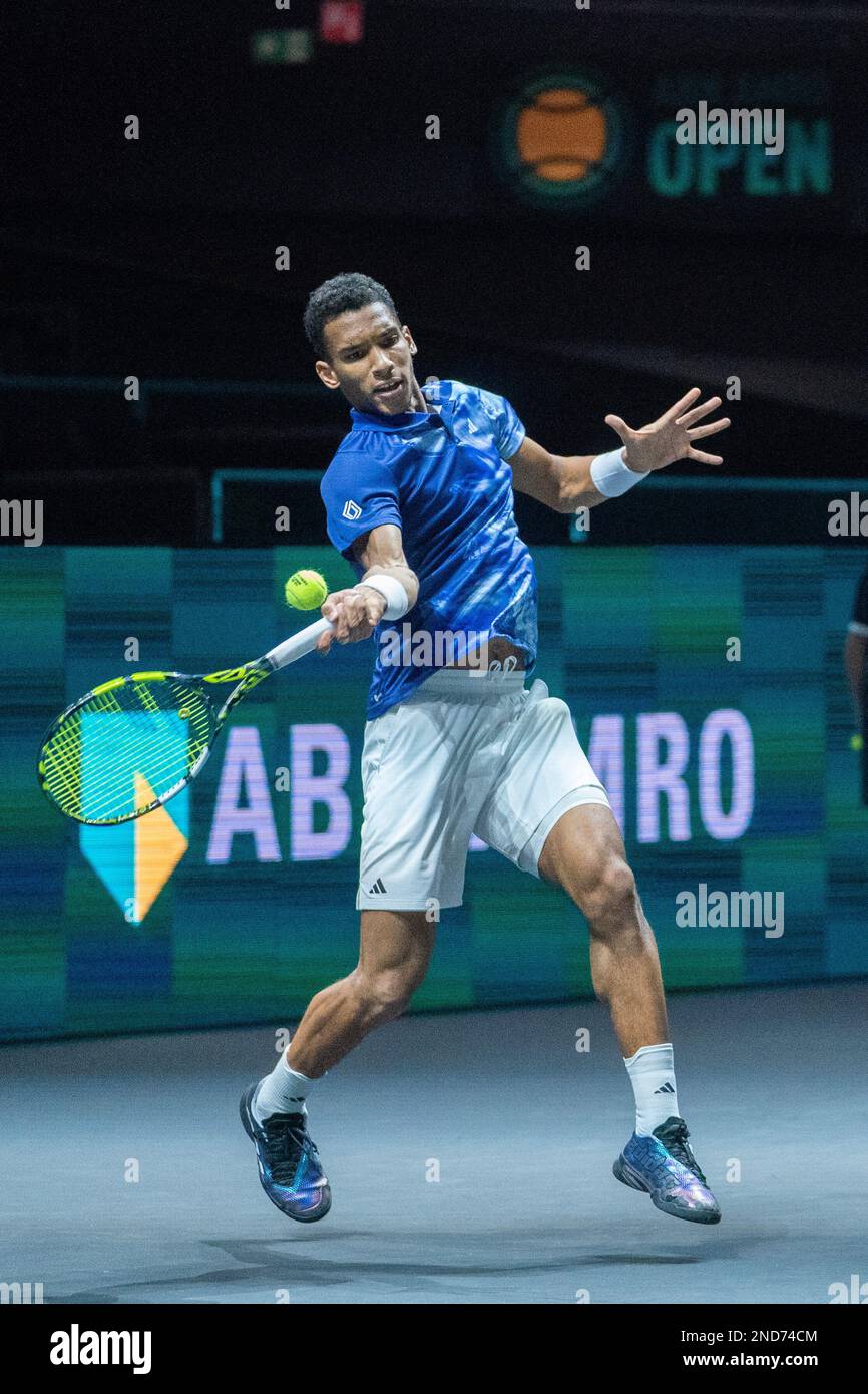ROTTERDAM, THE NETHERLANDS - FEBRUARY 14 : Felix Auger-Aliassime of ...