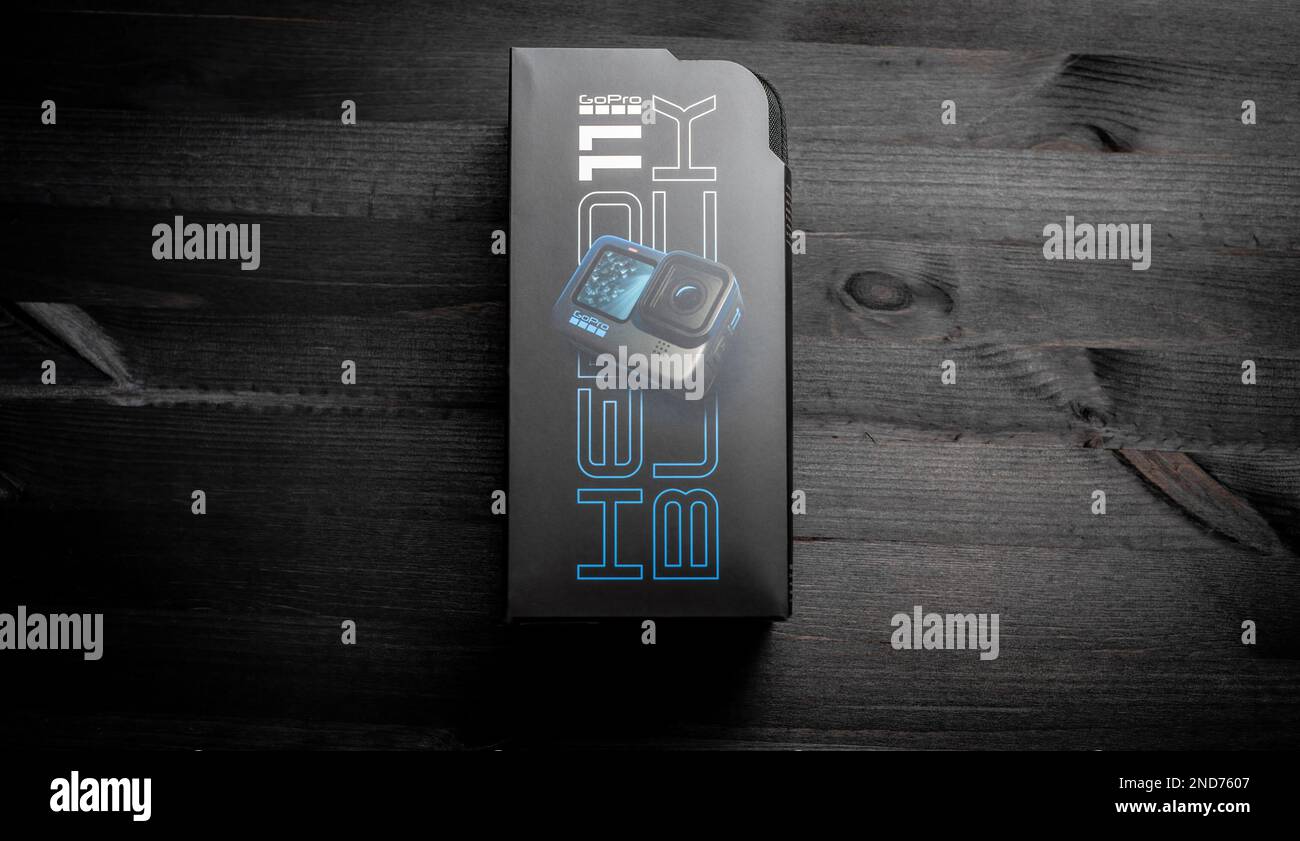 Box of an action camera GoPro hero 11 Stock Photo - Alamy