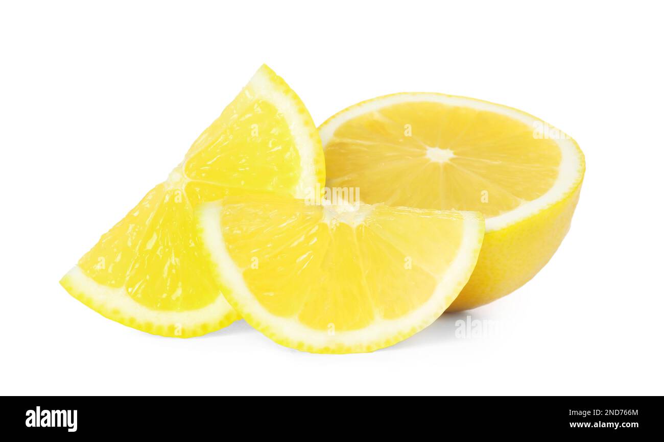 Juicy lemons on bright Cut Out Stock Images & Pictures - Alamy