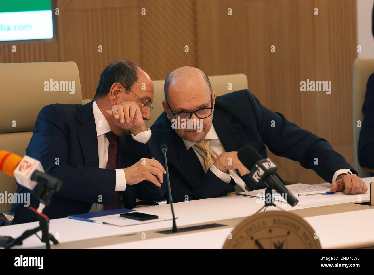Palermo, Italy. 15th Feb, 2023. in the photo the President of the ...
