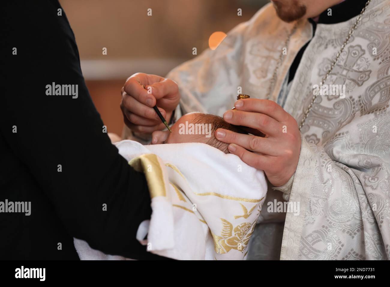 Catholic priest anointing hi-res stock photography and images - Alamy