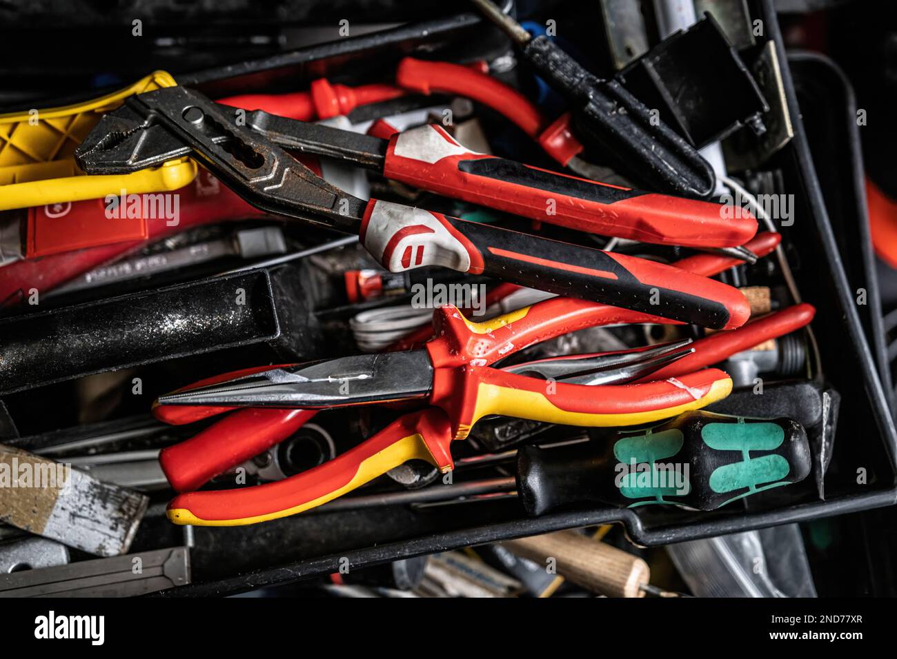 Adjustable wrench pliers, work tool for water plumber service Stock ...