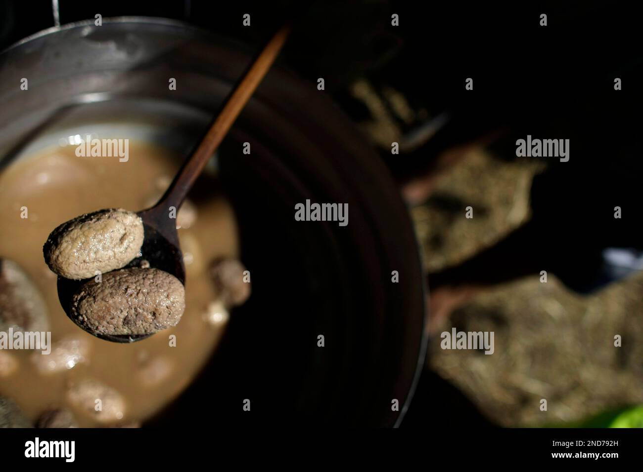 In this photo taken on Saturday, Aug. 28, 2010, testicles are cooked in ...