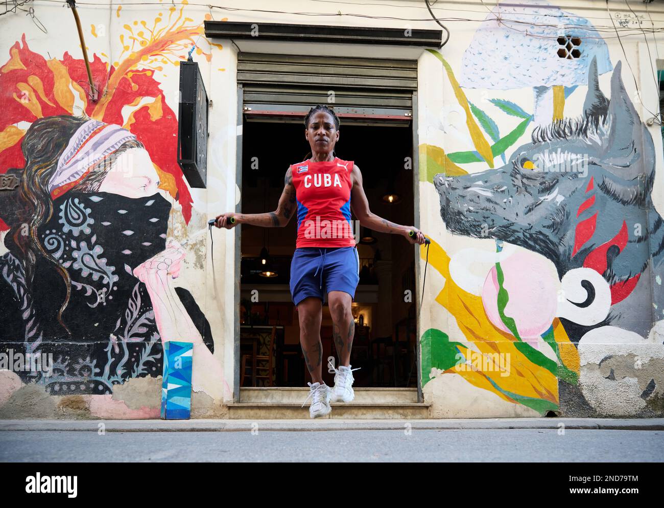 Namibia Flores Rodriguez a female cuban boxer Stock Photo - Alamy