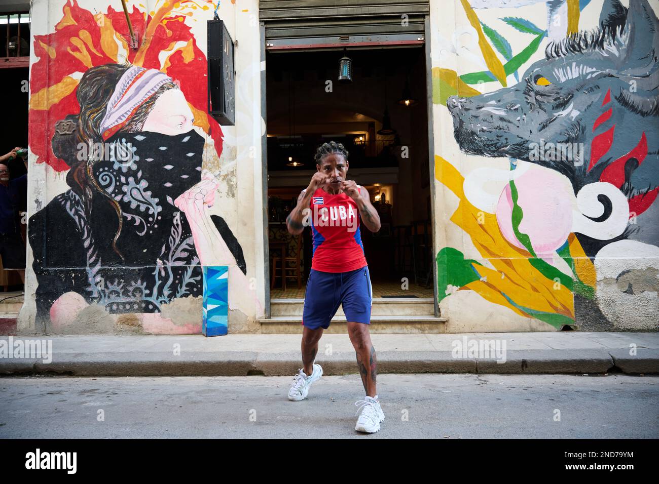 Namibia Flores Rodriguez a female cuban boxer Stock Photo - Alamy