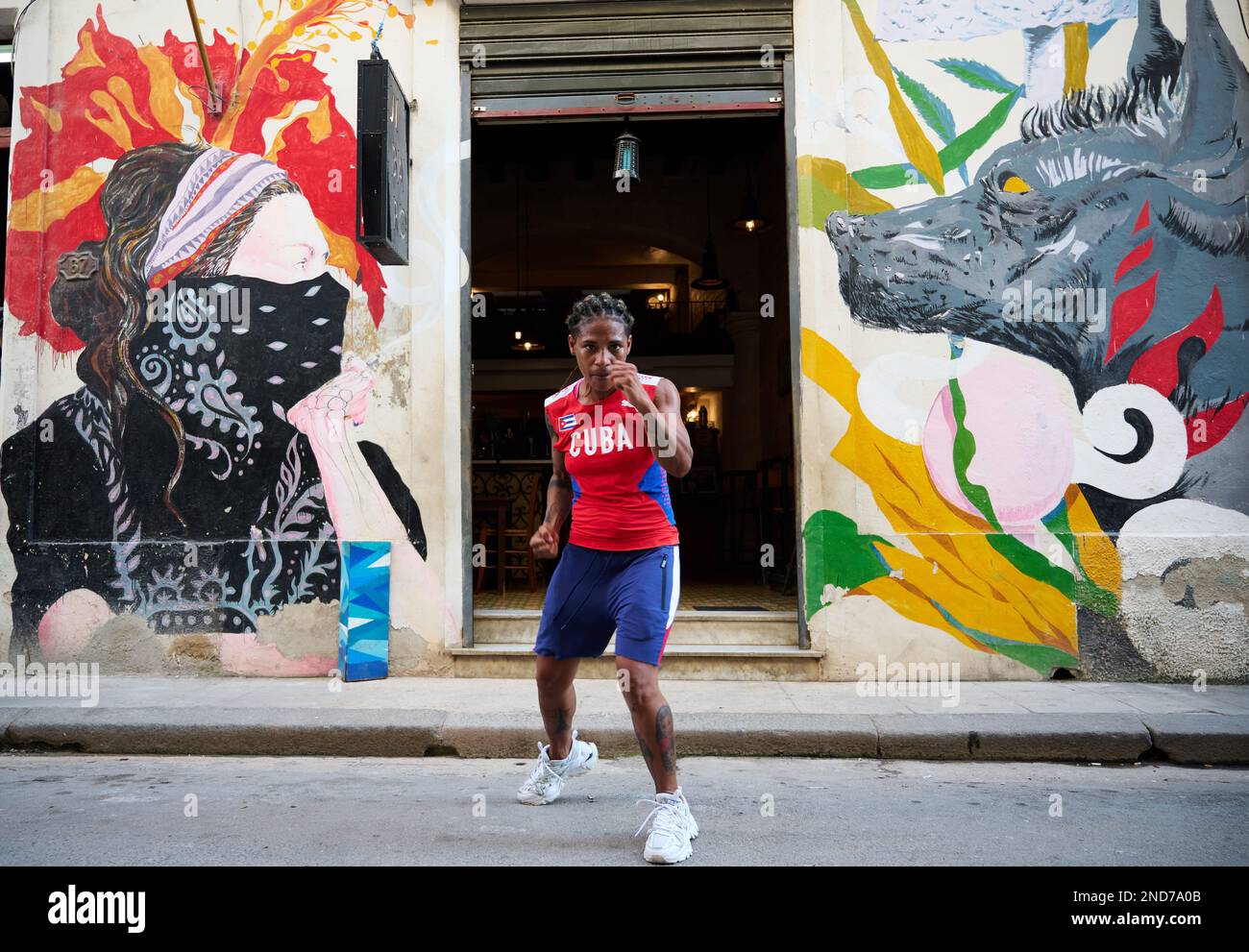 Namibia Flores Rodriguez a female cuban boxer Stock Photo - Alamy
