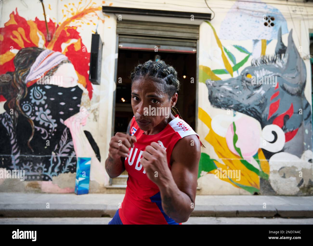 Namibia Flores Rodriguez a female cuban boxer Stock Photo - Alamy