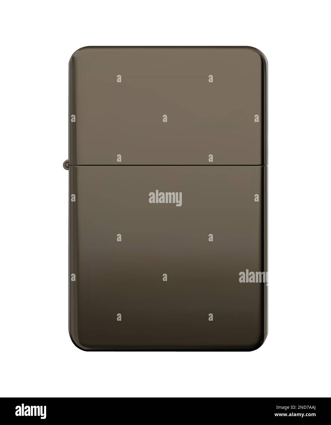 Metallic luxury lighter with closed cover isolated on white background ...