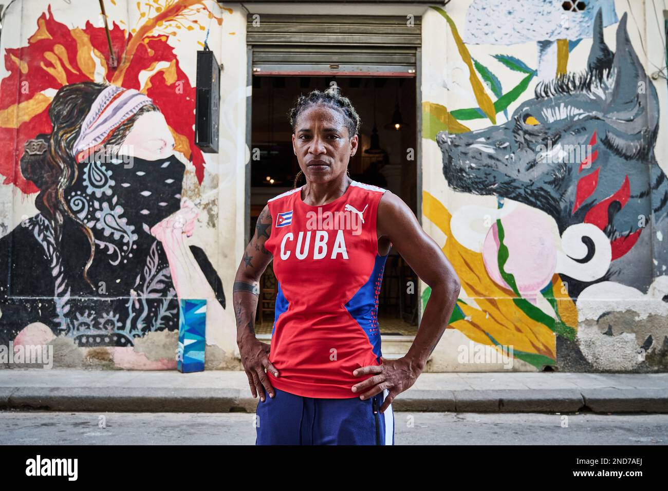Namibia Flores Rodriguez a female cuban boxer Stock Photo - Alamy