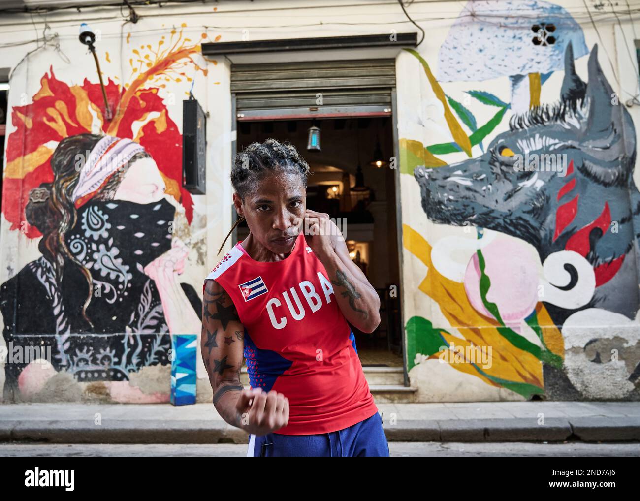 Namibia Flores Rodriguez a female cuban boxer Stock Photo - Alamy