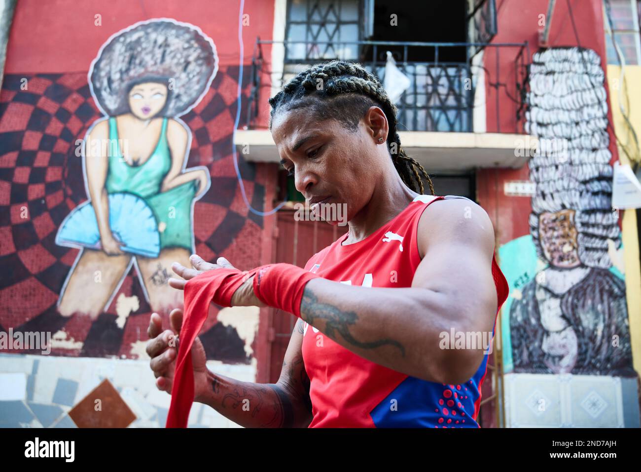 Namibia Flores Rodriguez a female cuban boxer Stock Photo - Alamy