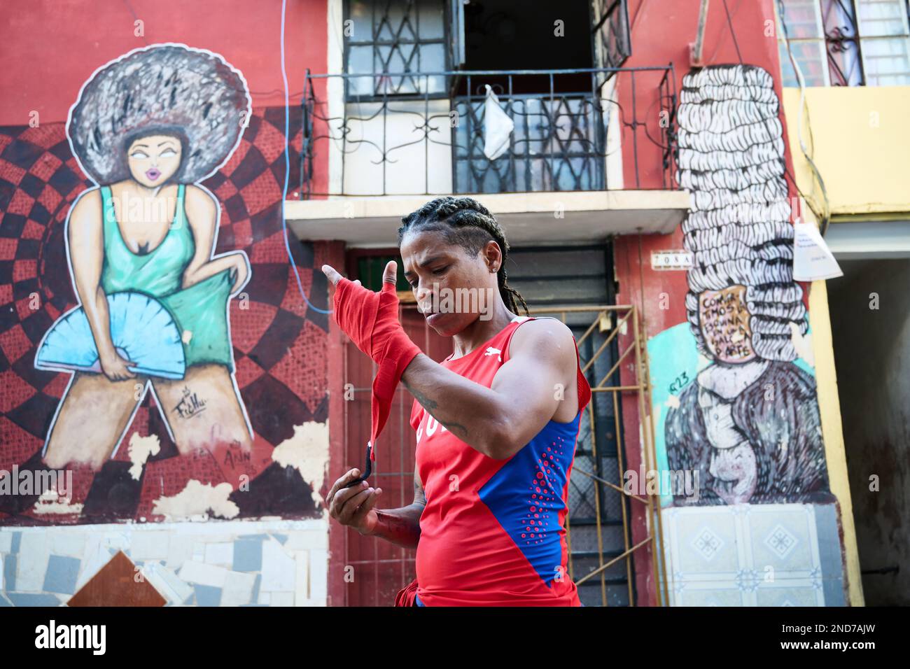 Namibia Flores Rodriguez a female cuban boxer Stock Photo - Alamy