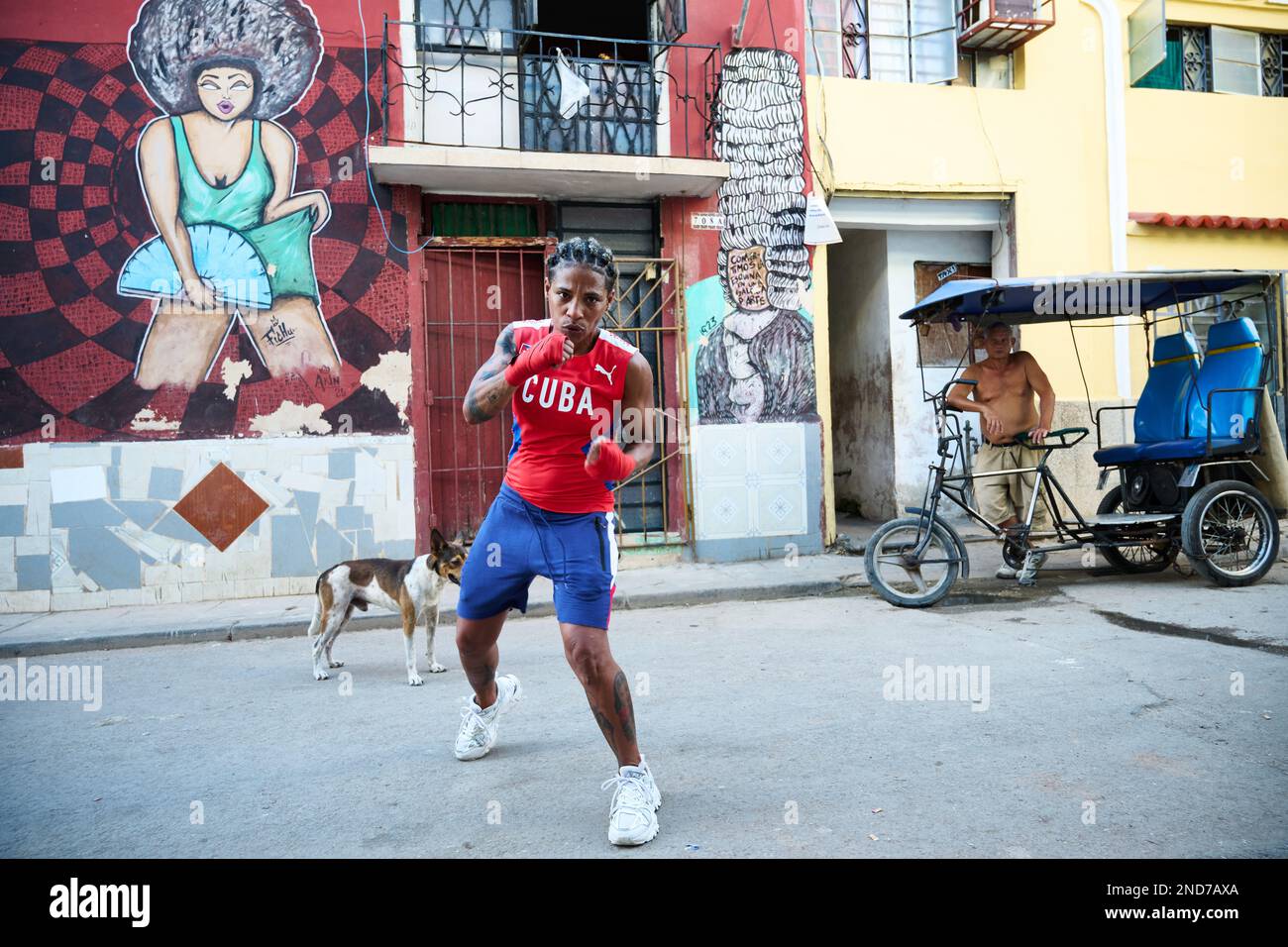 Namibia Flores Rodriguez a female cuban boxer Stock Photo - Alamy