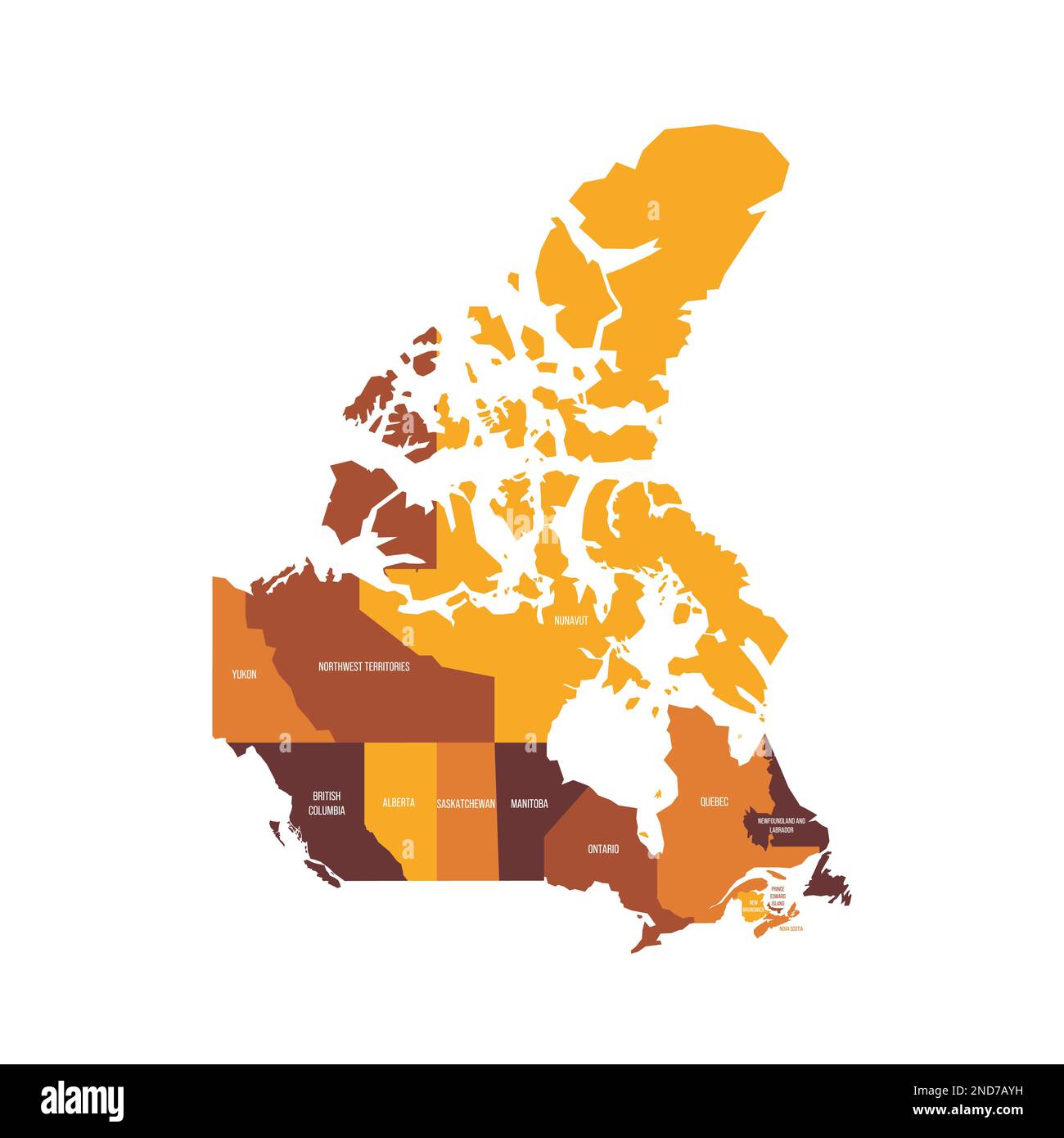 Political Map Of Canada Provinces StepMap