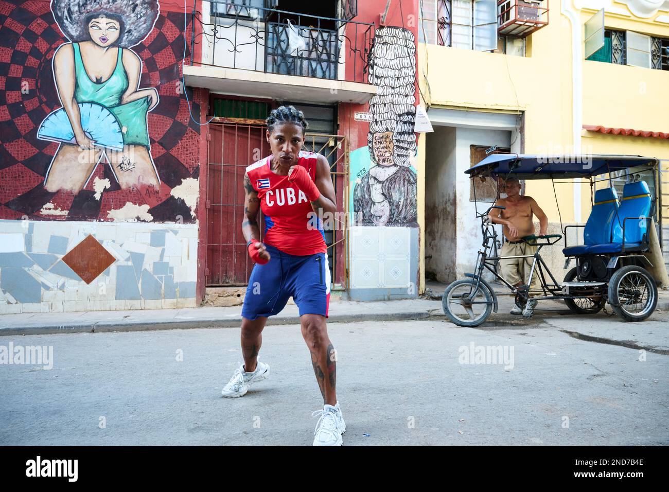 Namibia Flores Rodriguez a female cuban boxer Stock Photo - Alamy