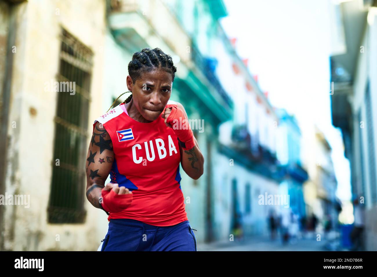Namibia Flores Rodriguez a female cuban boxer Stock Photo - Alamy
