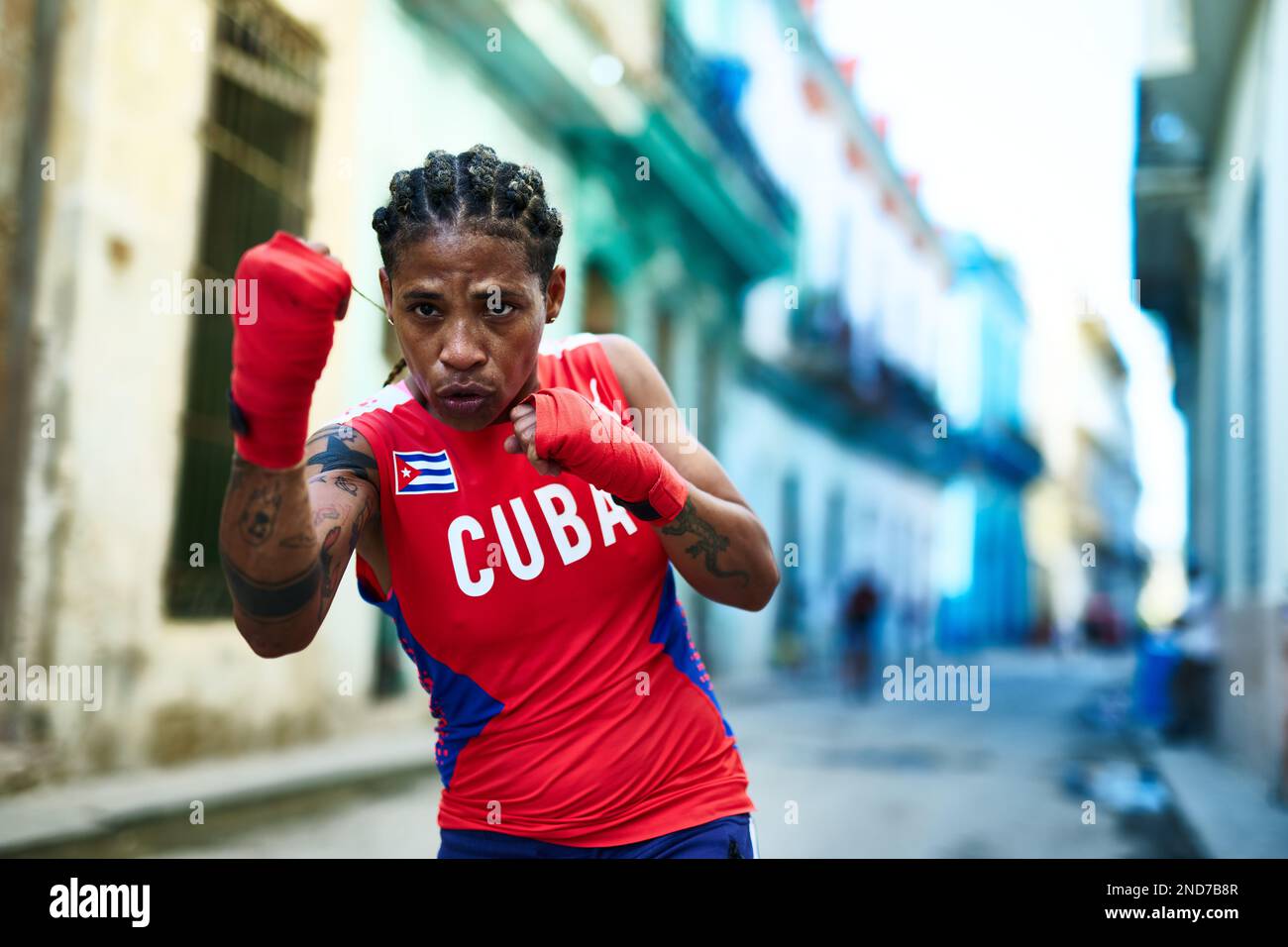 Namibia Flores Rodriguez a female cuban boxer Stock Photo - Alamy