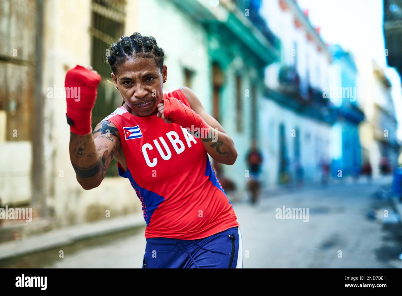 Namibia Flores Rodriguez a female cuban boxer Stock Photo - Alamy