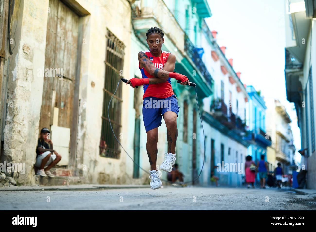 Namibia Flores Rodriguez a female cuban boxer Stock Photo - Alamy