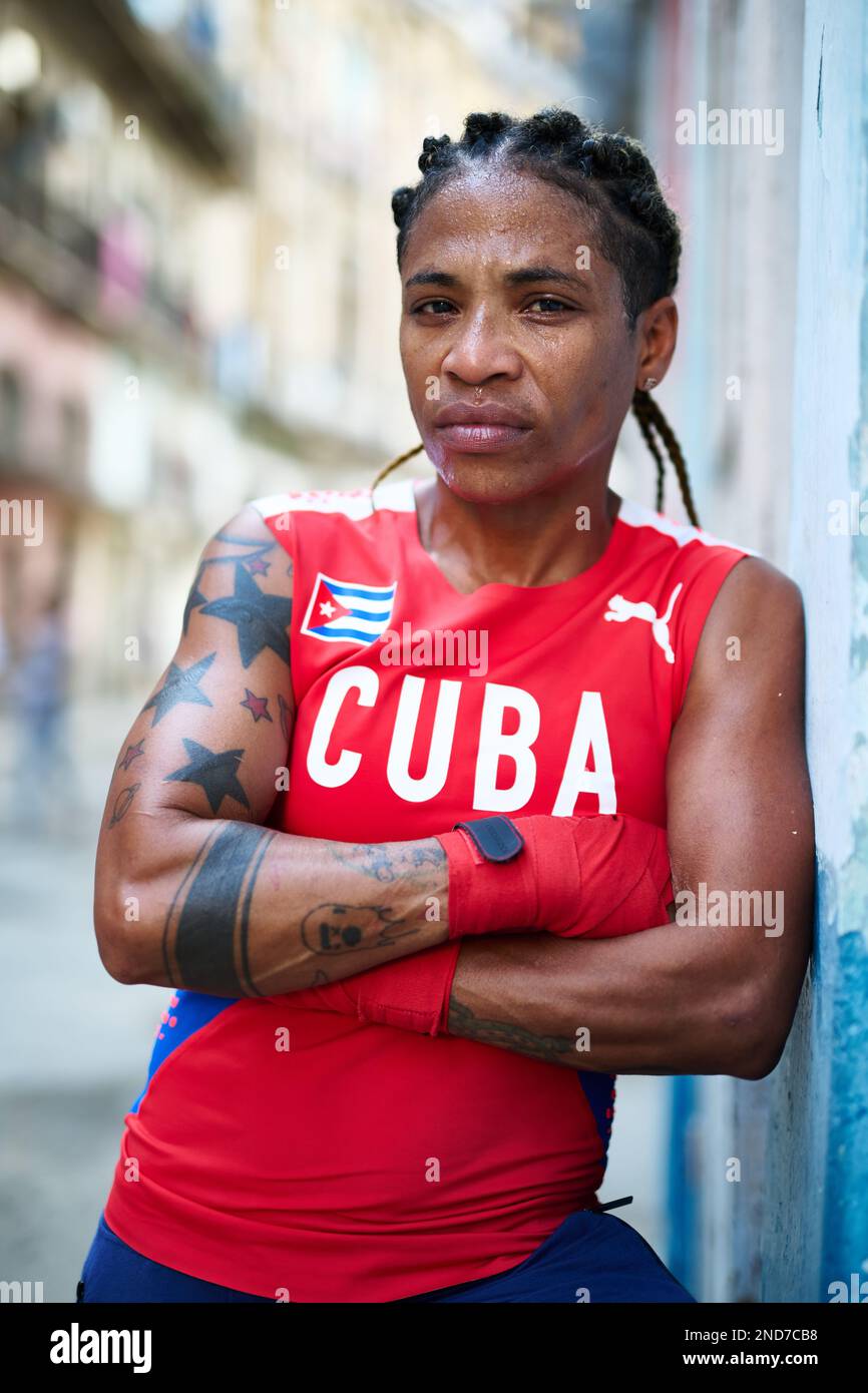 Namibia Flores Rodriguez a female cuban boxer Stock Photo - Alamy