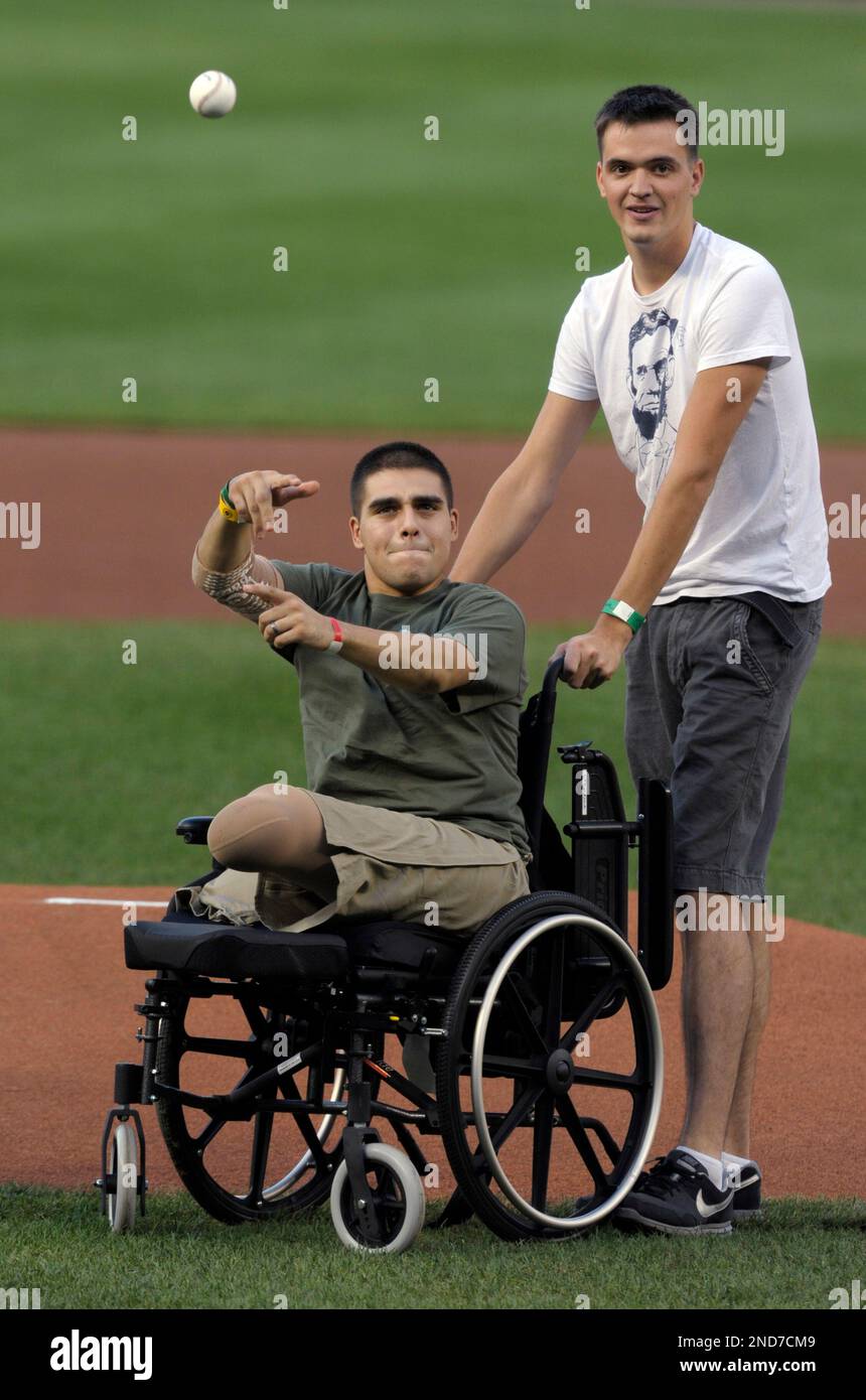 United States Marine Sgt. Julian Torres, left, of Modesto, Calif ...