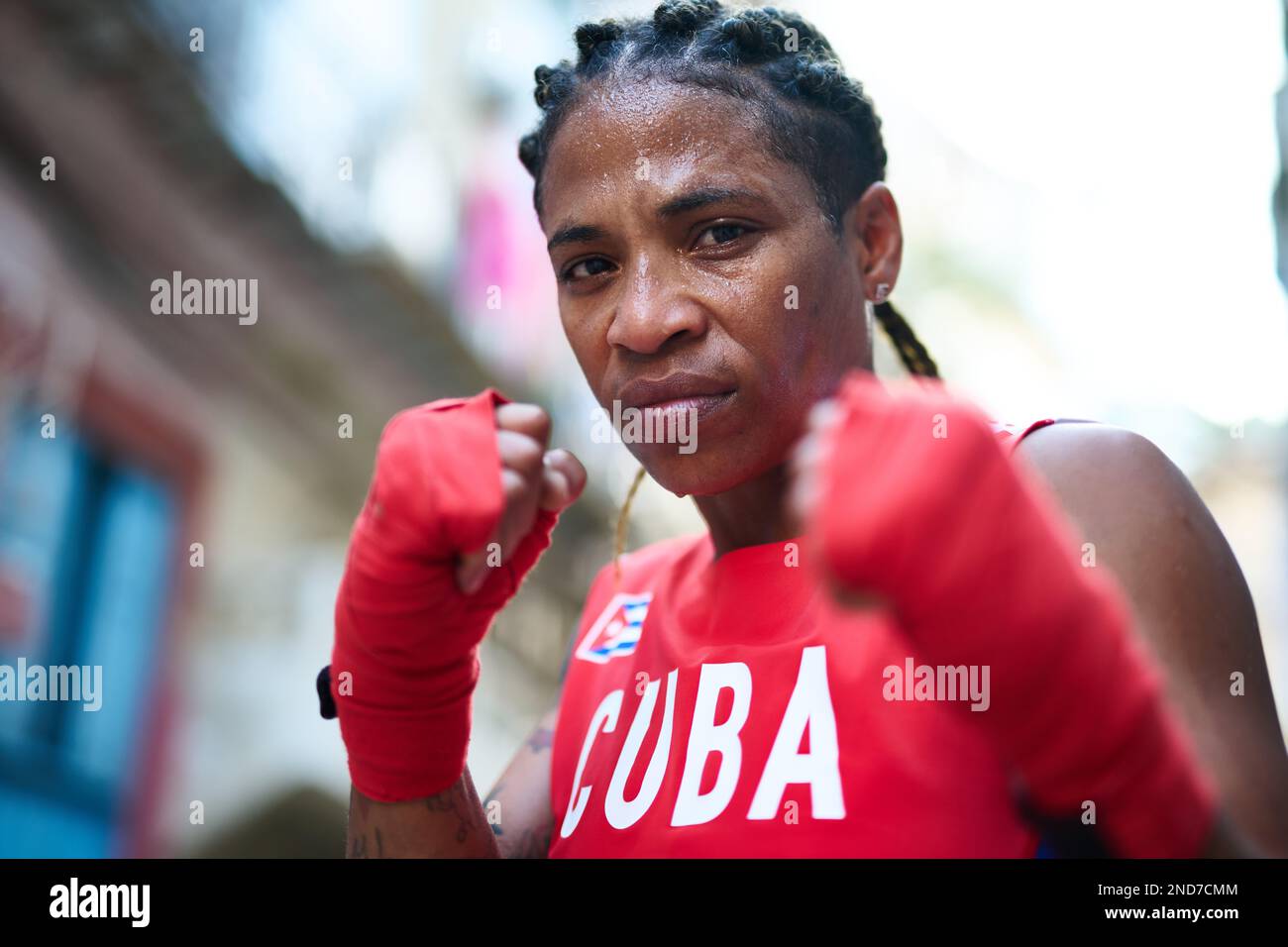 Namibia Flores Rodriguez a female cuban boxer Stock Photo - Alamy