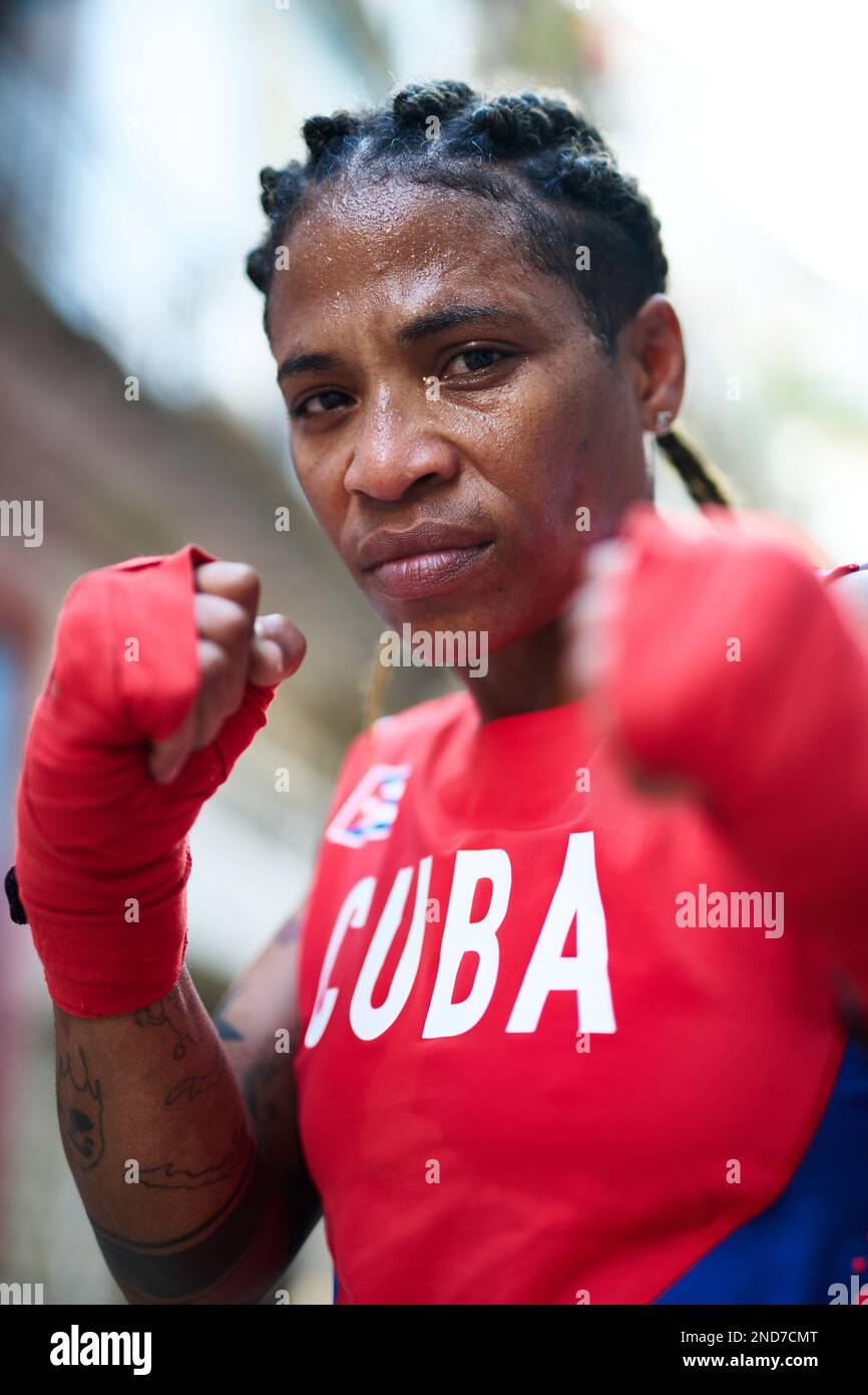 Namibia Flores Rodriguez a female cuban boxer Stock Photo - Alamy