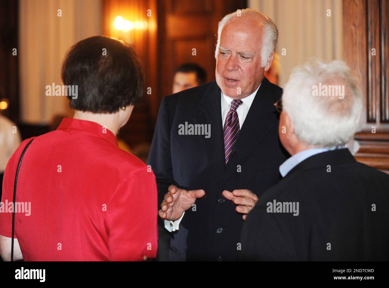 West Virginia U.S. Senate Republican candidate John Raese talks with ...