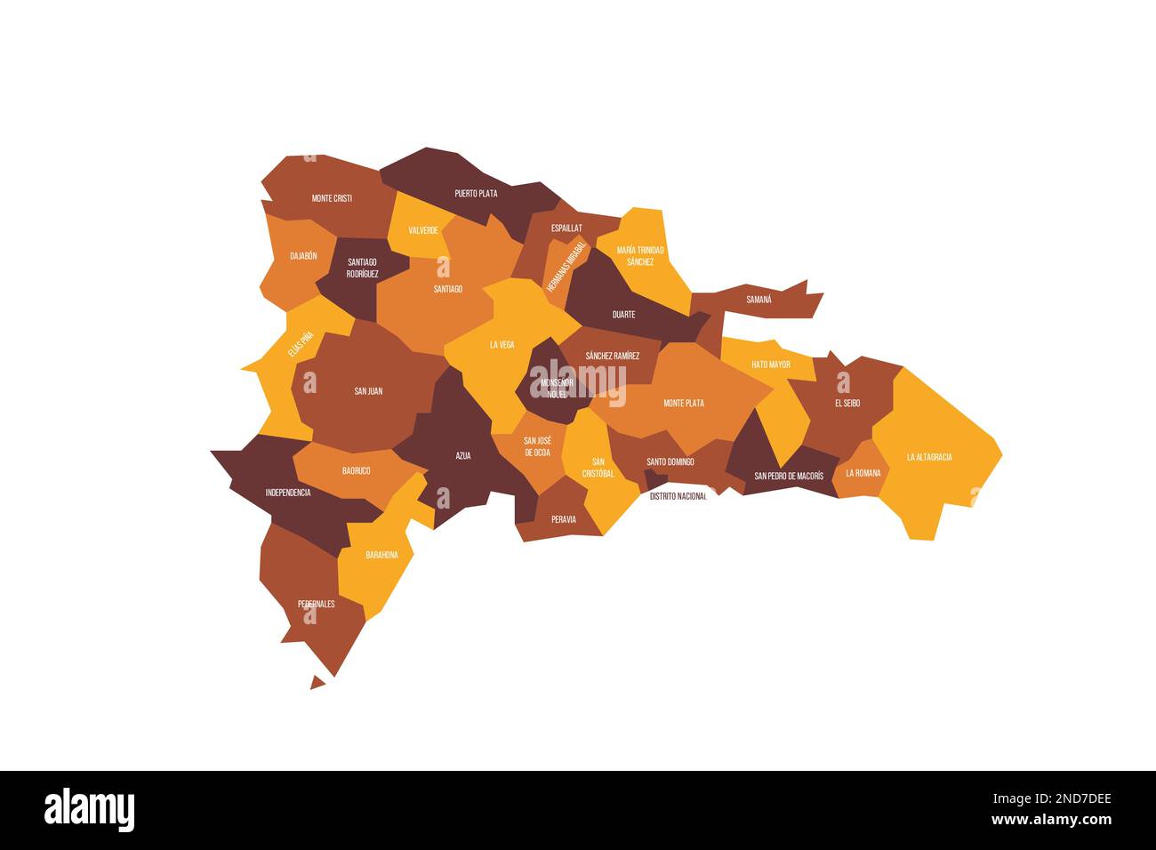 Dominican Republic political map of administrative divisions ...