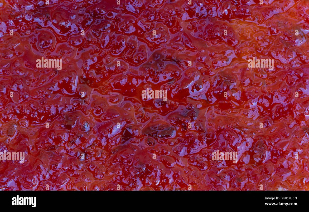 A Sweet and Spicy Treat: The Close-Up Texture of Pepper Jam Stock Photo ...