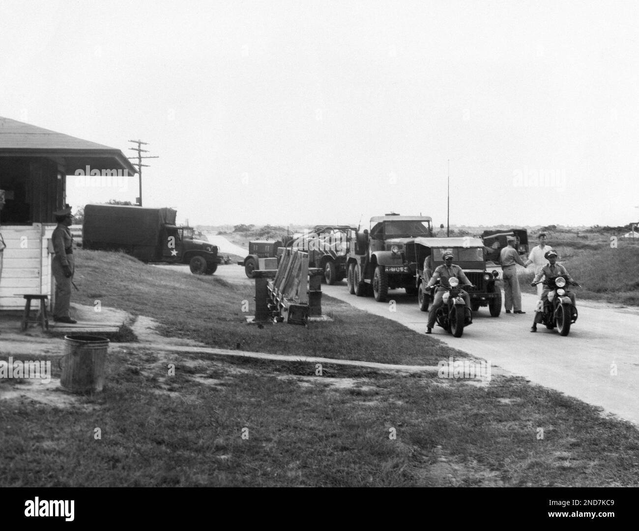 Escorted by Panamanian police, advance elements of the 805th Aviation ...