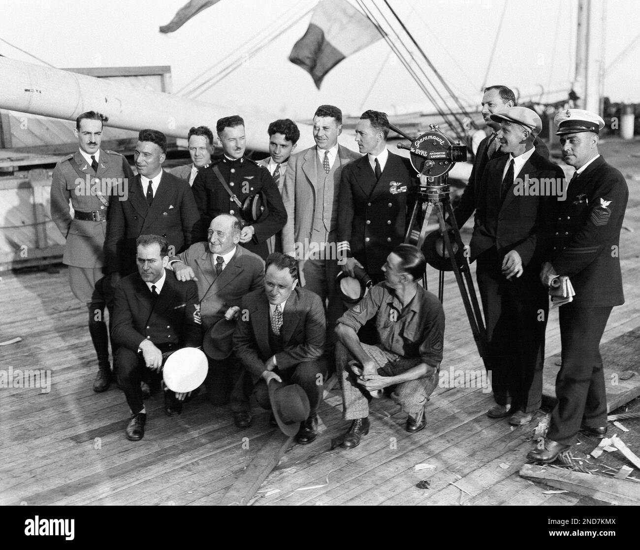 Commander Richard E. Byrd and members of his party that sailed from Los ...