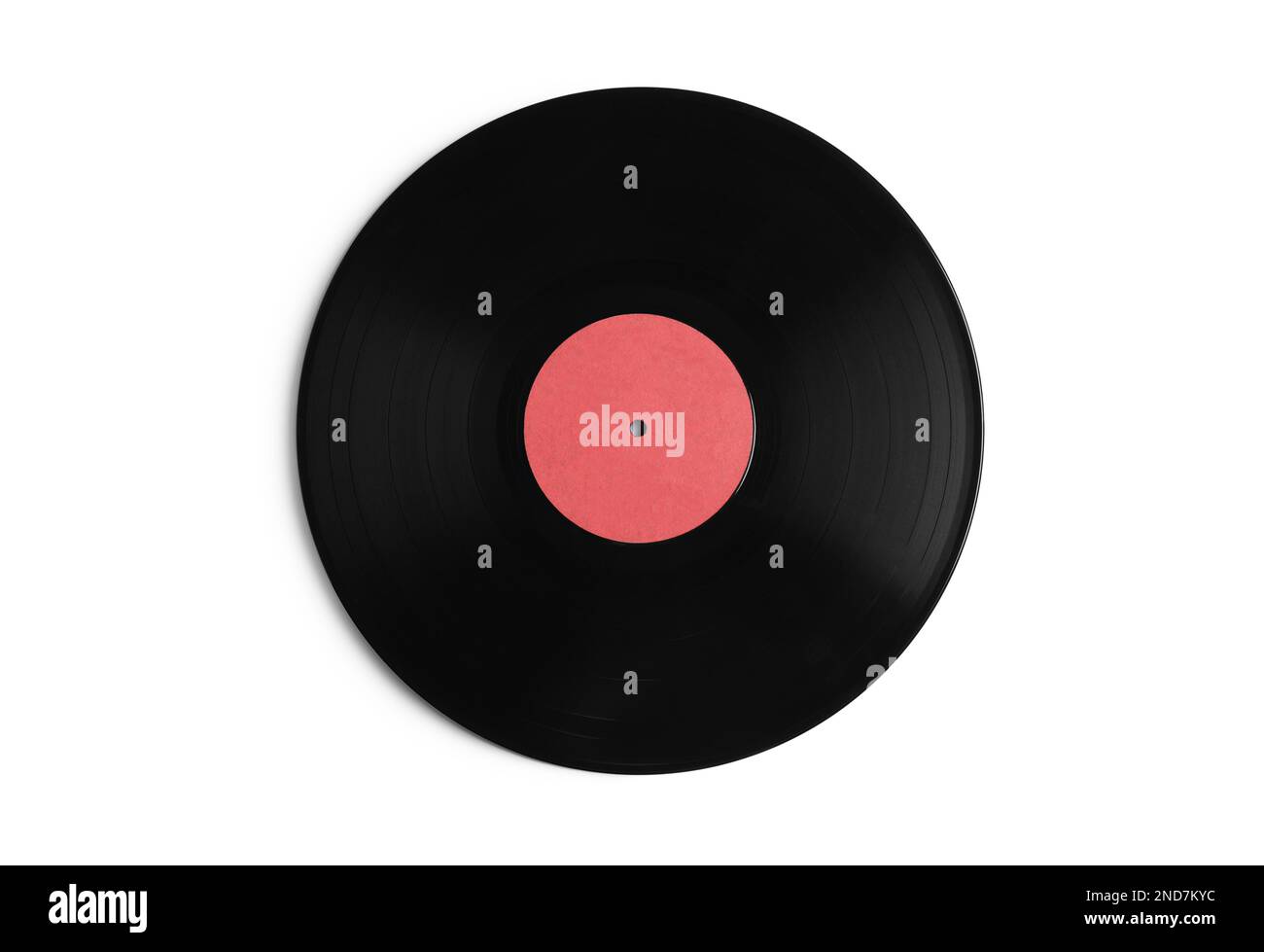 Vintage vinyl record on white background, top view Stock Photo - Alamy