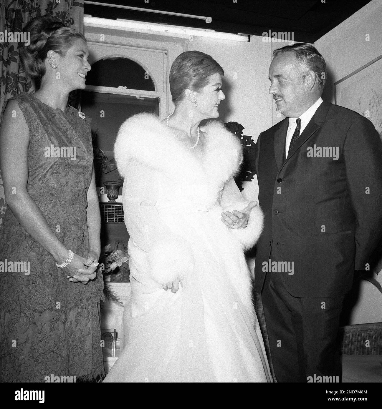 Princess Grace, left, with Angela Lansbury, center, and Prince Rainer ...