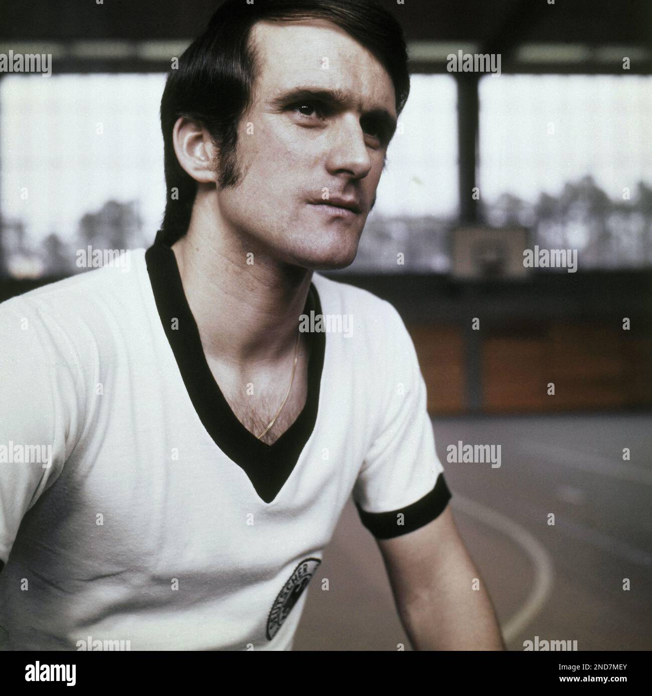 Portrait of West German national soccer team member, football player ...
