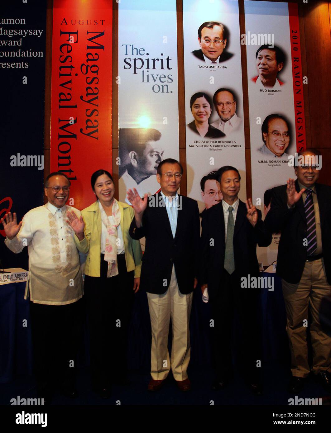 Five of the seven Ramon Magsaysay awardee for this year, from left to ...