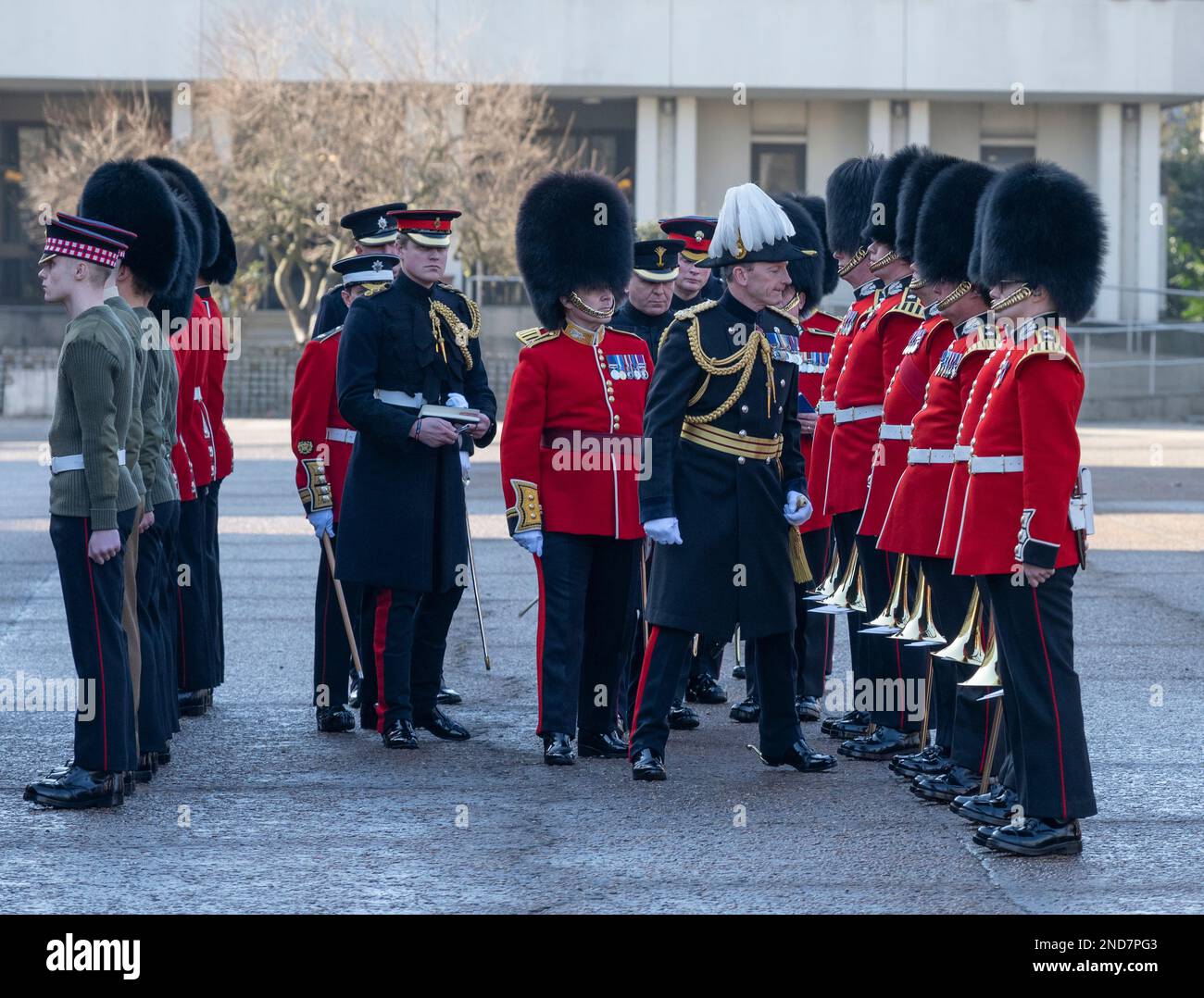 Wellington Barracks, London, UK. 15 February 2023. The Major General ...