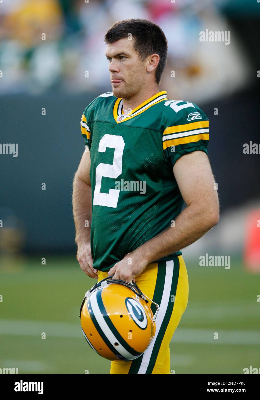 Green Bay Packers place kicker Mason Crosby is seen before an NFL ...