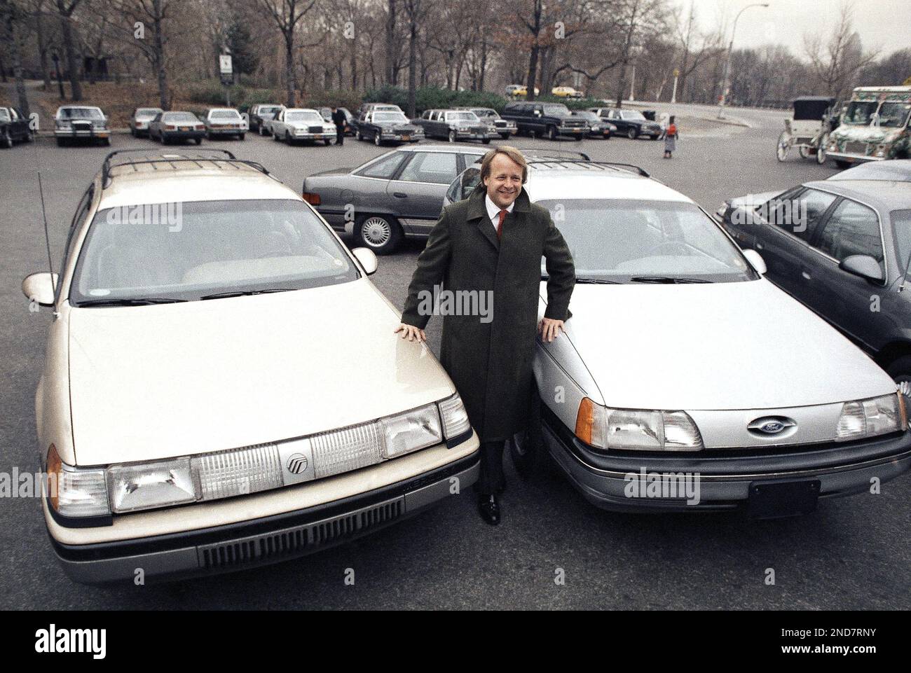 Edsel B. Ford II poses with cars Dec. 5, 1985. (AP Photo Stock Photo ...