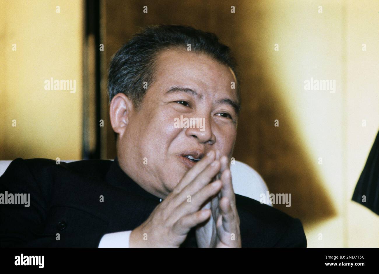 Cambodian Prince Norodom Sihanouk appears at the new Tokyo ...