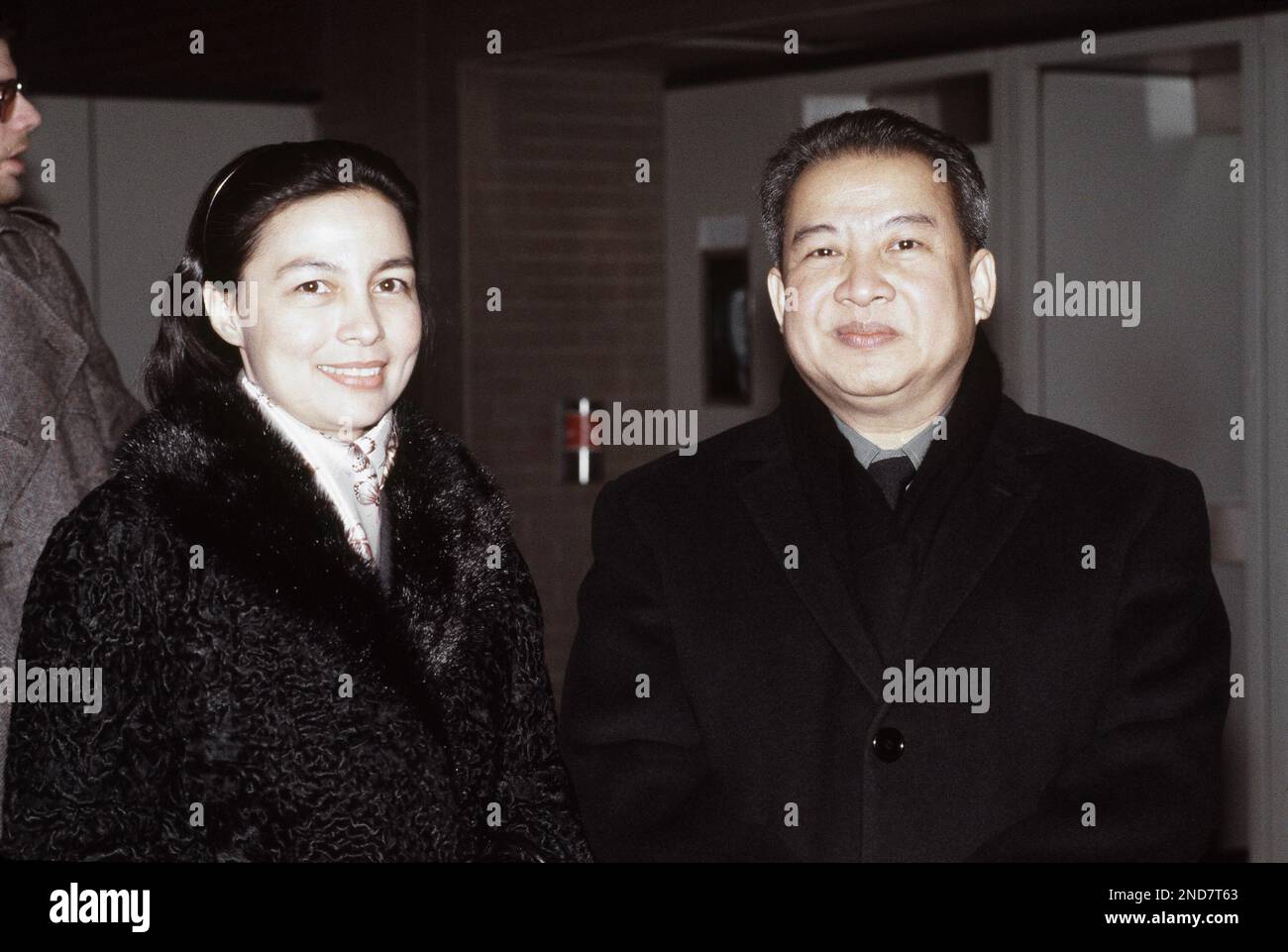 Prince Norodom Sihanouk and his wife Monineath (also called Monique ...