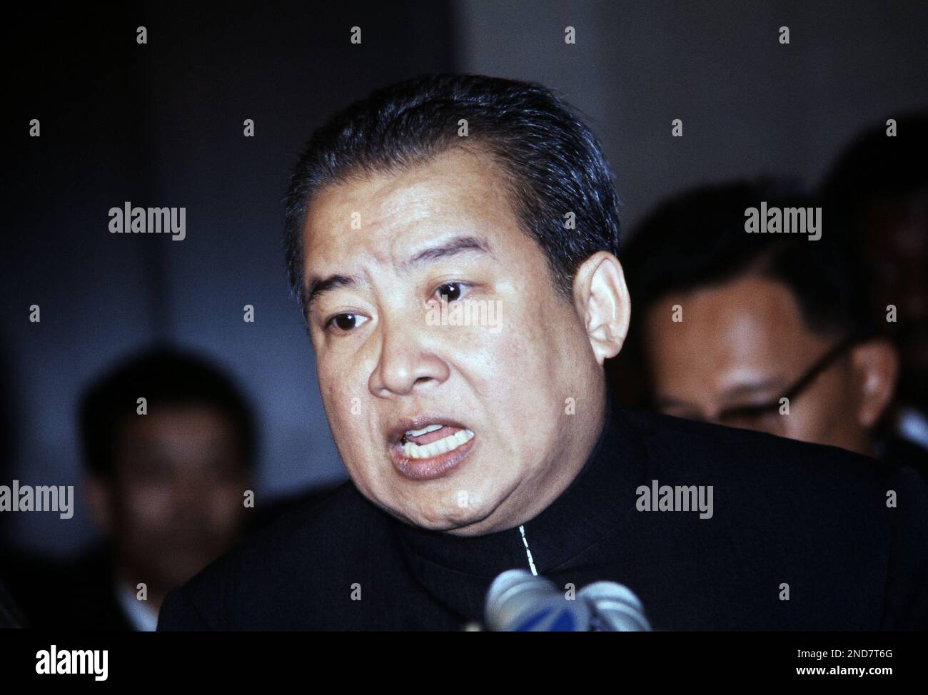 Prince Norodom Sihanouk, former Cambodian chief of state, speaks at ...