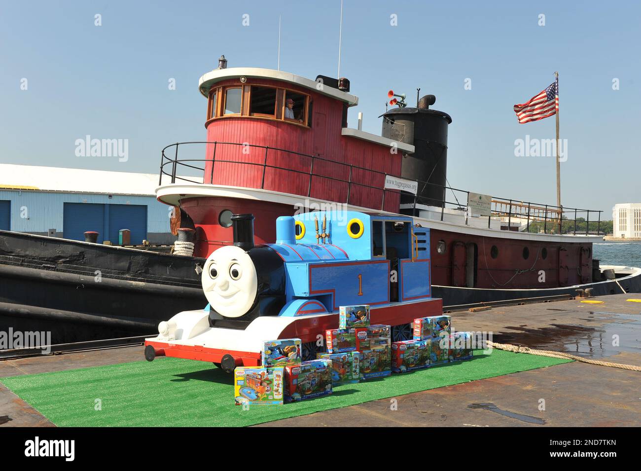 Thomas the Tank Engine (TM) voyages into Brooklyn Bridge Park on a ...