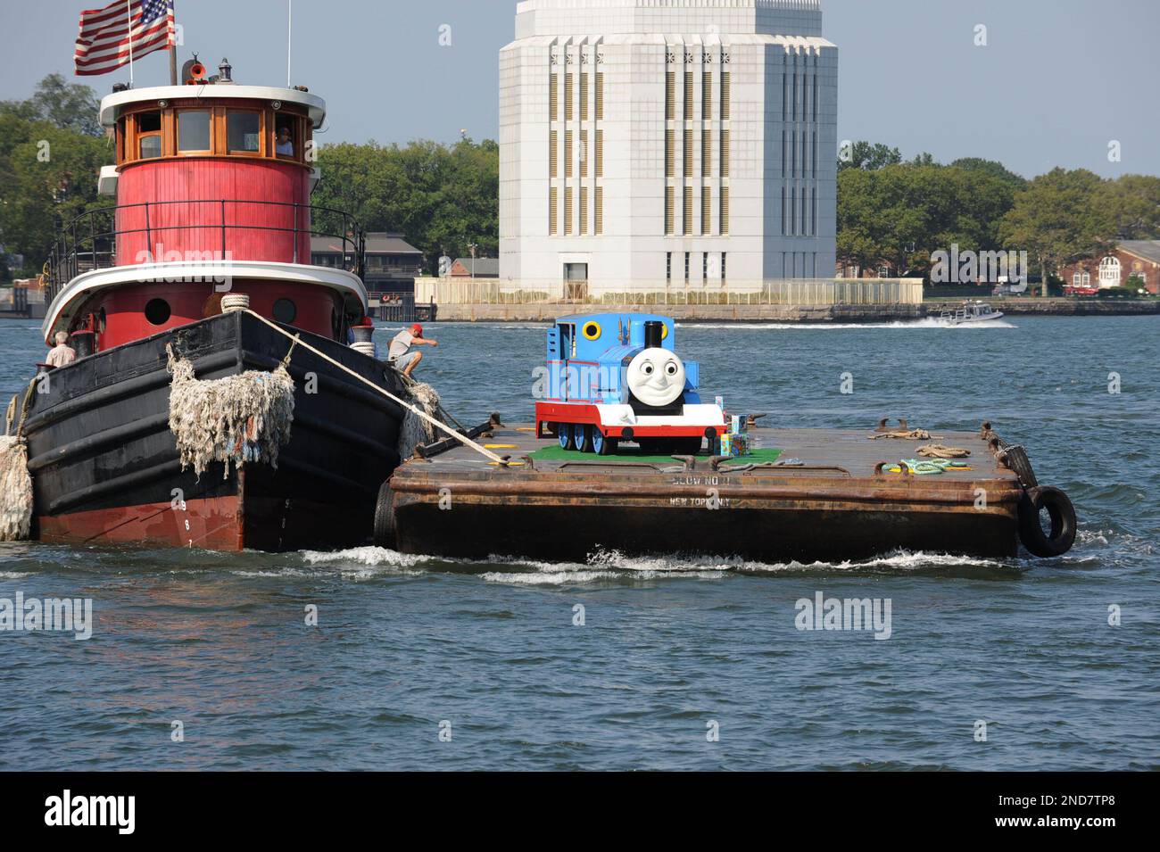 Thomas the Tank Engine (TM) voyages into Brooklyn Bridge Park on a ...